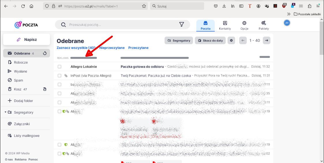 [Rozwiązano] Poczta o2 - jak zablokować przesuwającą się reklamę nad ...