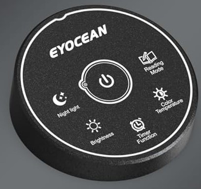 Lampka biurkowa Eyocean CLED-026C, brak pilota, podłączenie na krótko