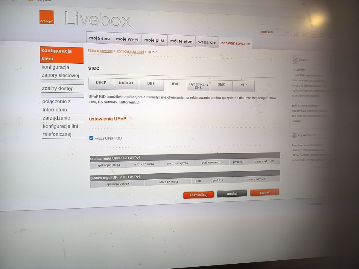 Brak internetu na MERCUSYS MR80X podłączonym do LIVEBOX - konfiguracja?