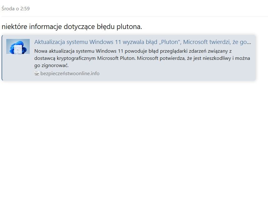 Windows 11, i7-13700KF – losowe freezy, błąd „Microsoft Pluton Cryptographic Provider”