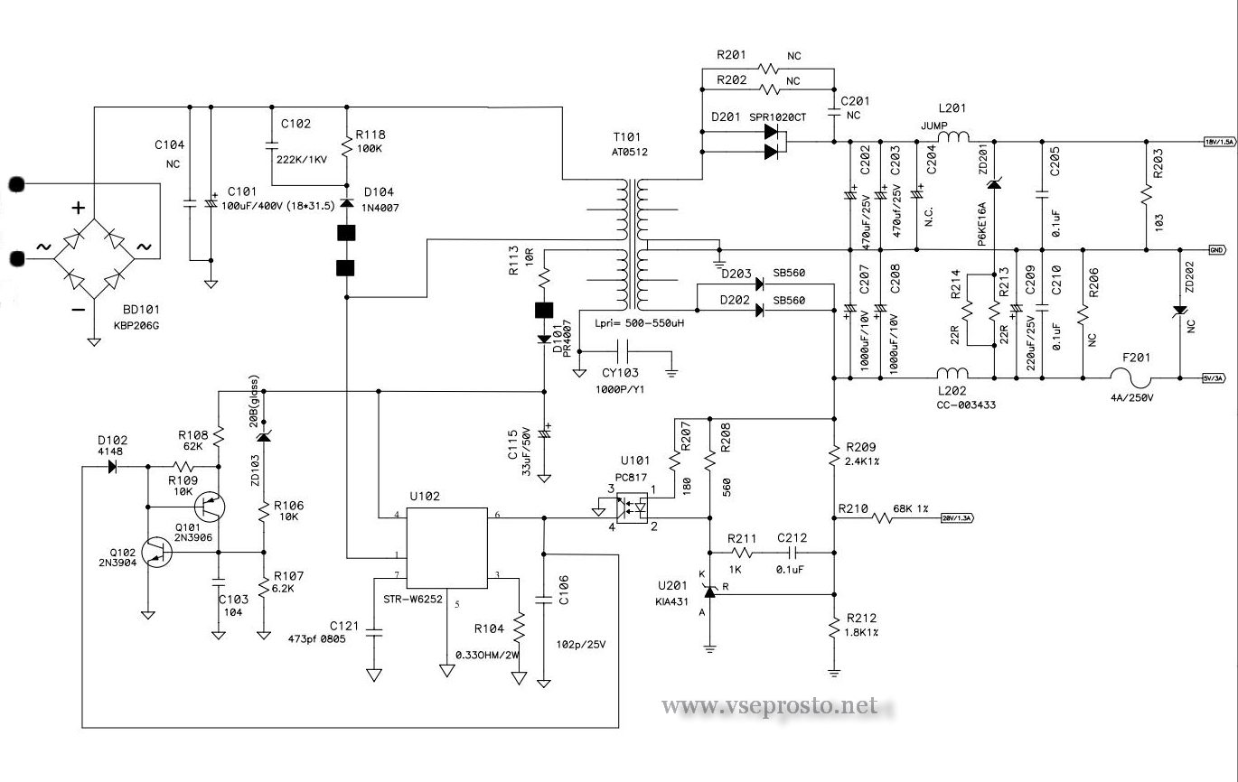 LG 37LK450=ZH - Schemat zasilacza EAX61124201/16, brak napięć po ...