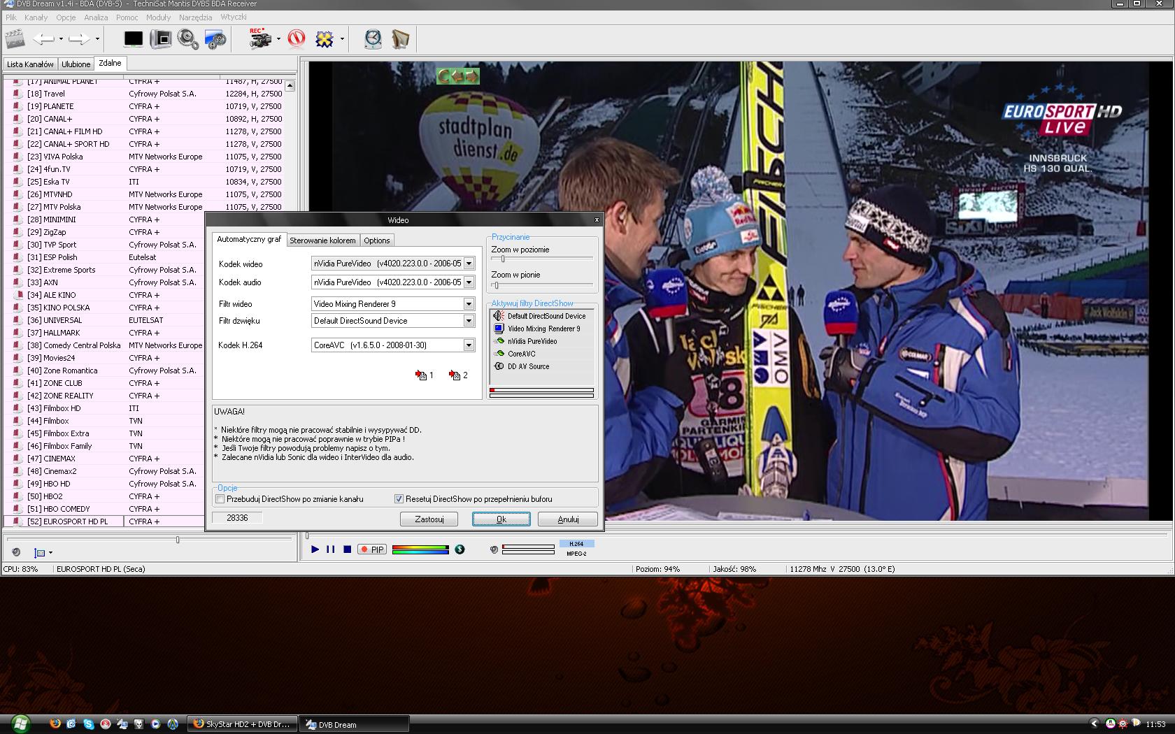 SkyStar HD2 + DVB Dream - jak skonfigurować CI pod Cyfrę+
