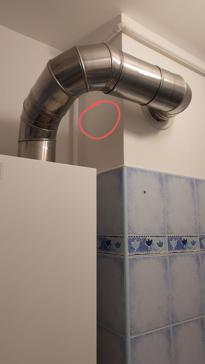 Przesunięcie rury odprowadzającej spaliny w kotle - możliwość montażu ...