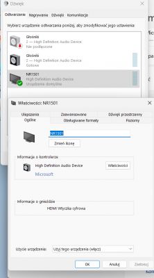 Brak dźwięku po podłączeniu pod HDMI - Amplituner Marantz NR1501