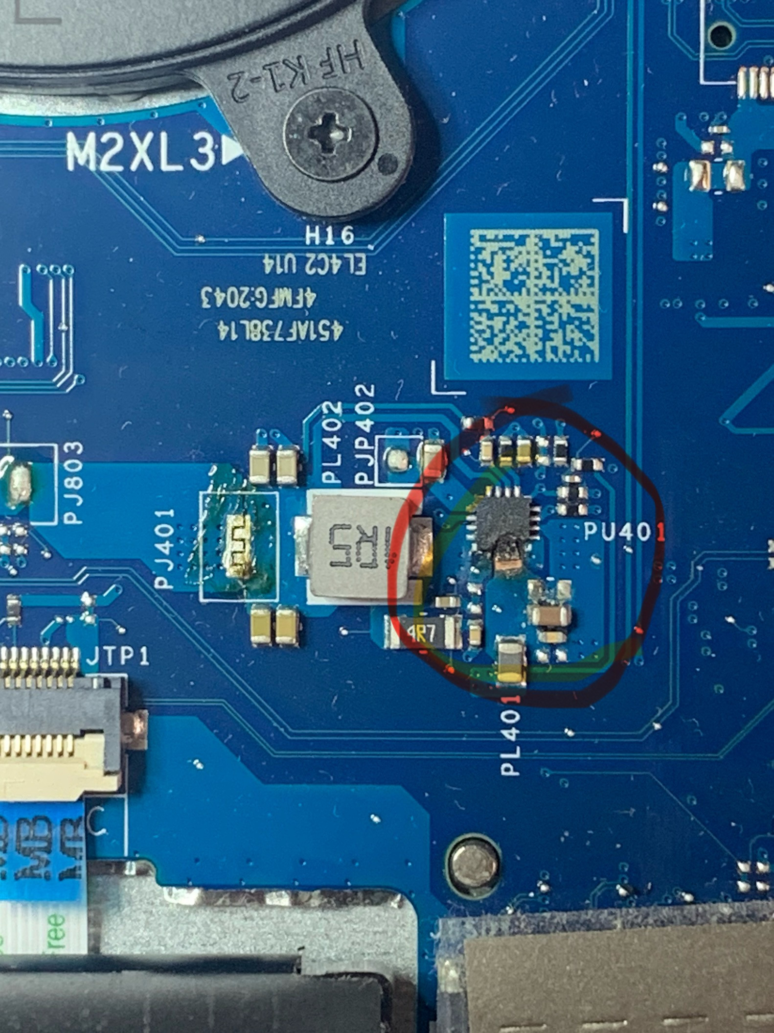 [Rozwiązano] Jakie oznaczenie ma spalony element PU401 w Lenovo Ideapad ...