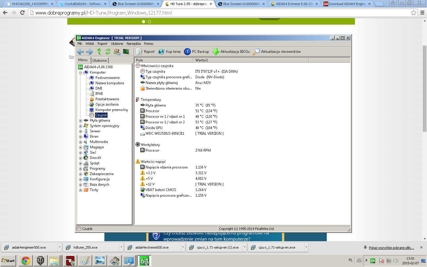 Windows 7, błąd STOP 0x000000A5 na płycie głównej M2V (green) – jak usunąć?