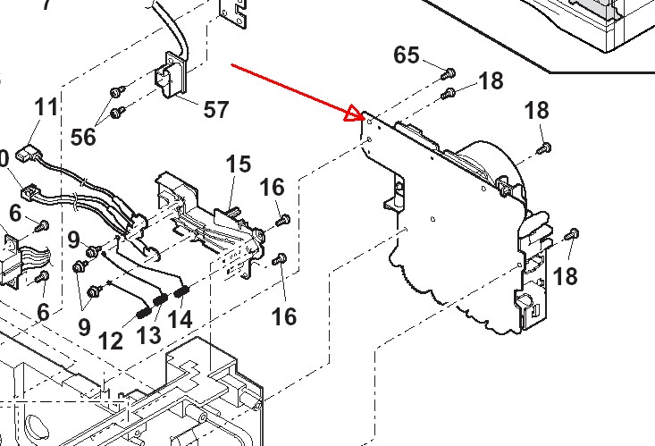 Sharp AR-M205 - Ciemny pas na kopiach po wymianie bębna i developera
