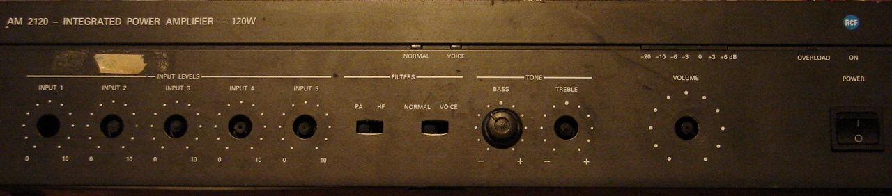 Wzmacniacz P.A RCF AM 2120 -INTEGRATED POWER AMPLIFIER- 120W
