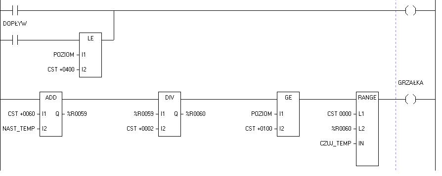 Jak regulować temperaturę w pralce w programie symulacyjnym PLC?