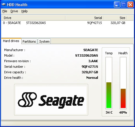 Seagate ST3320620AS - jak zinterpretować i poprawić seek errors rate?