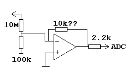 Jak zaimplementować WO TLC272 w mierniku napięcia DC do 50V na Atmega32?