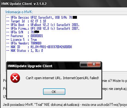 Błąd aktualizacji HWK: Socket Error #10054, jak rozwiązać?