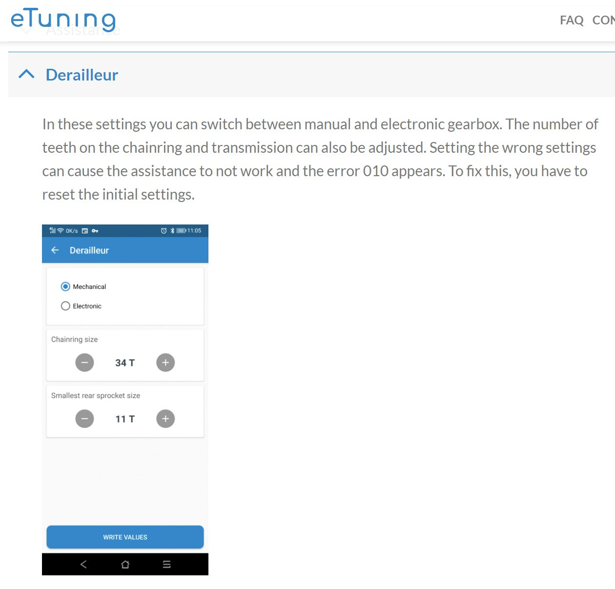 Błąd E010 Shimano E6100, oprogramowanie eTuning - symbol klucza i ...