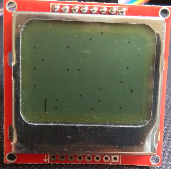 Nokia5110 PCD8544 - błędne wyświetlanie kolumny, tryb rozszerzony, SPI