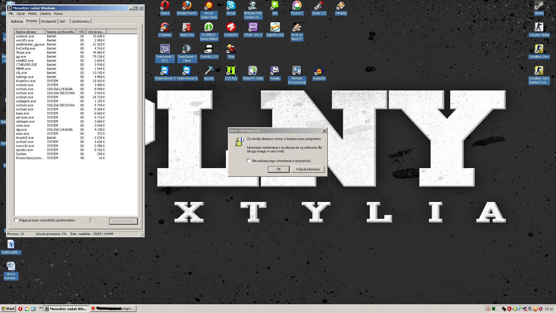 Dziwny komunikat po instalacji Tibia Auto na Windows XP SP2 - analiza logów