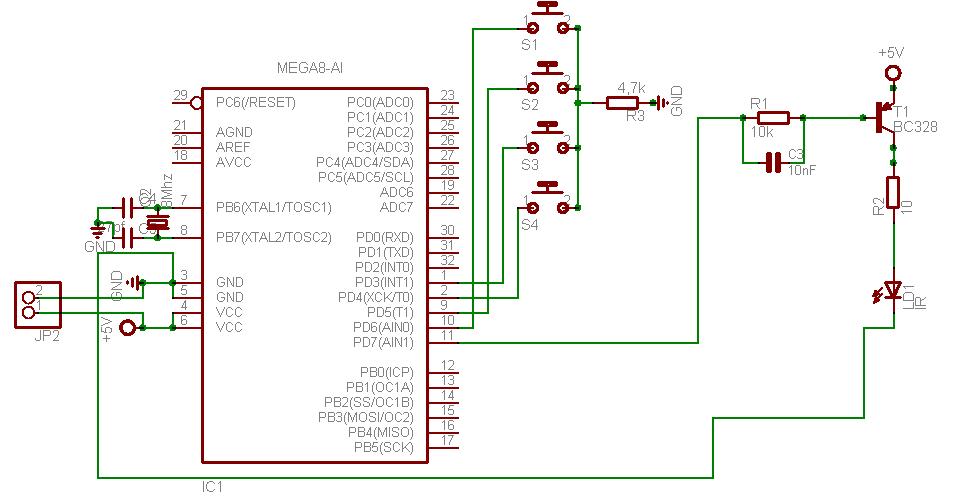 Schemat pilota z Atmega8 SMD - prośba o weryfikację poprawności