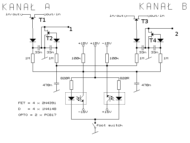 Czy układ przełącznika na BF245A zadziała bez podłączenia źródła do masy?