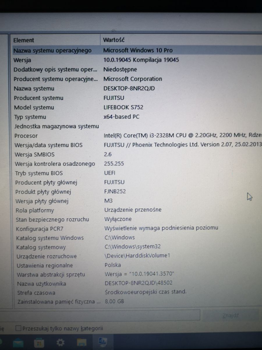 Laptop fujitsu s752 czy da się wymienić procesor na nowszy