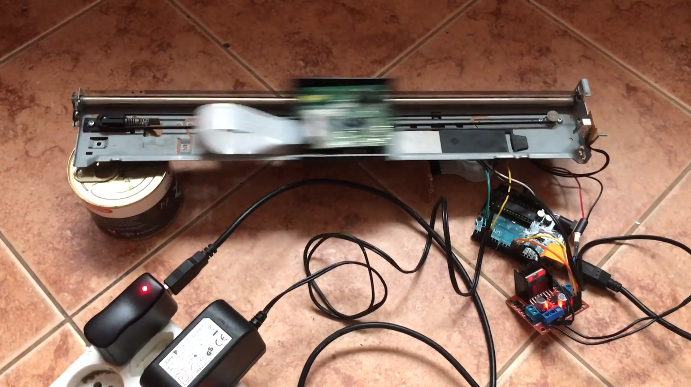 HP Deskjet D1360 printer Teardown and step by step carriage control ...