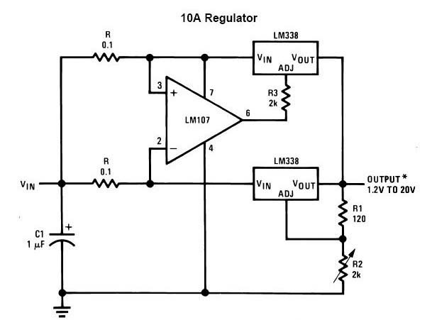 LM107 zamienniki - do układu połączenia dwóch stabilizatorów
