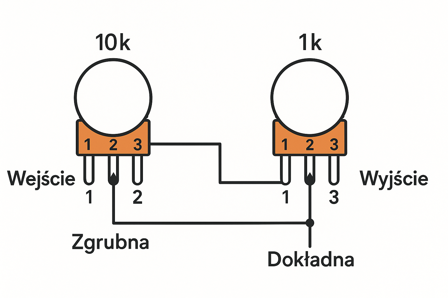 Jak połączyć potencjometry 10 kΩ i 1 kΩ szeregowo – schemat i zasada ...