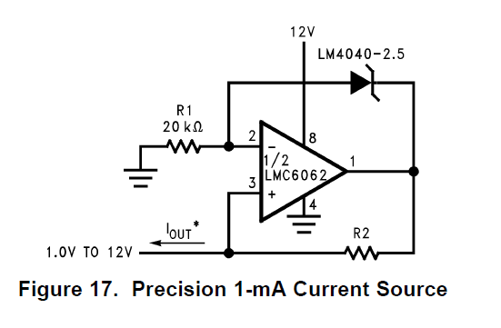 Jak uruchomić źródło prądowe z LM4040 i wzmacniaczem operacyjnym rail ...