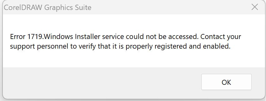 [Rozwiązano] Błąd 1719 podczas instalacji Corela - poszukiwanie rozwiązań