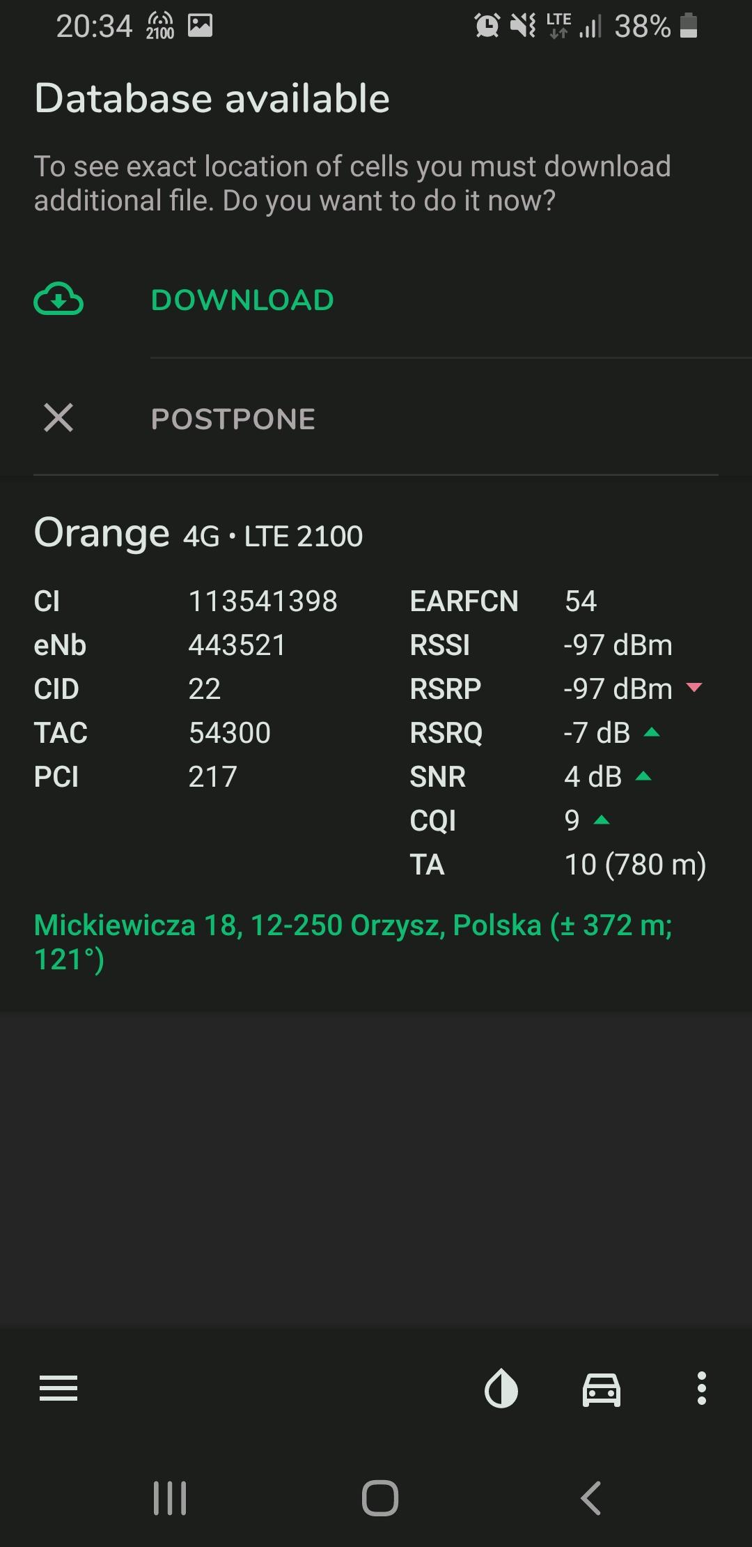 LTE Orange - mała prędkość - zmiana operatora, antena?