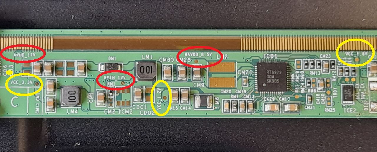 Brak napięcia VCC 3,3V na T-con w SHARP 40AJ2E, układ Winbond 25Q16