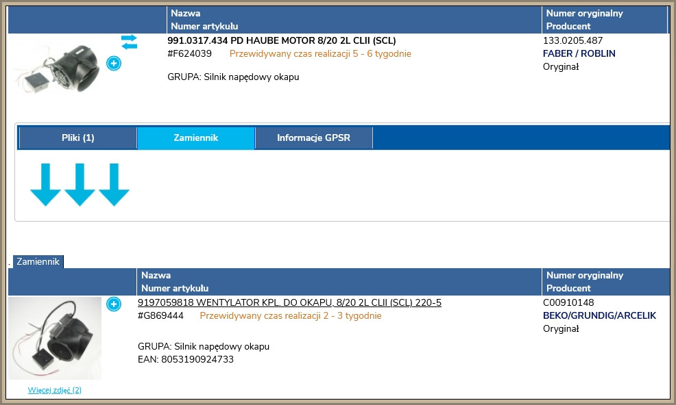 Beko CTB6250W Czy regulator MY-9892 pasuje do okapu i jaki silnik?