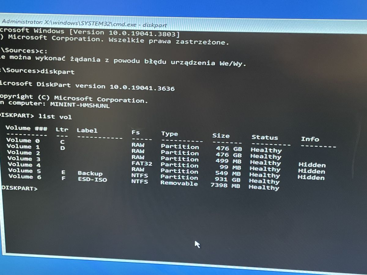 System się nie podnosi. Win 10 zapętlony na memtest - jak naprawić?
