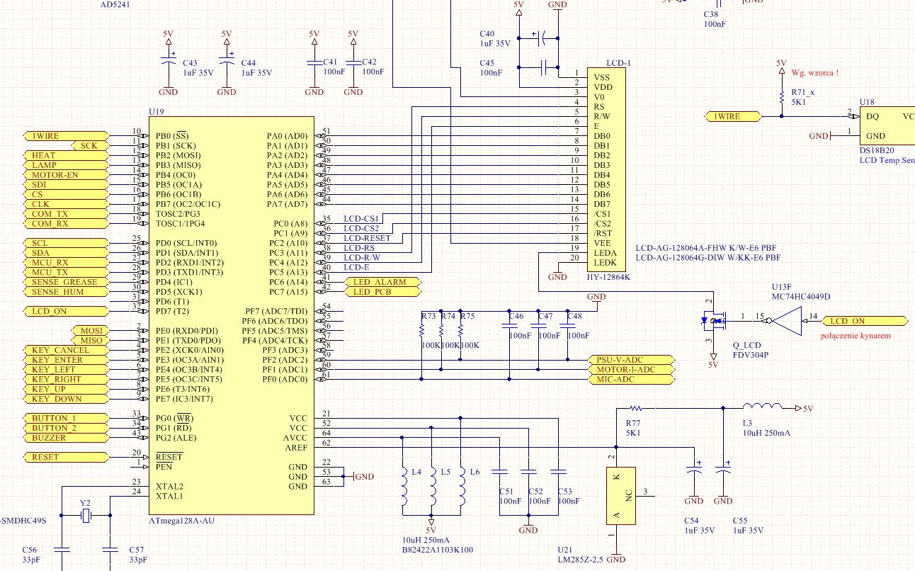 Atmega128 - Bascom: Błędy wyświetlania na LCD 128x64, jak je naprawić?