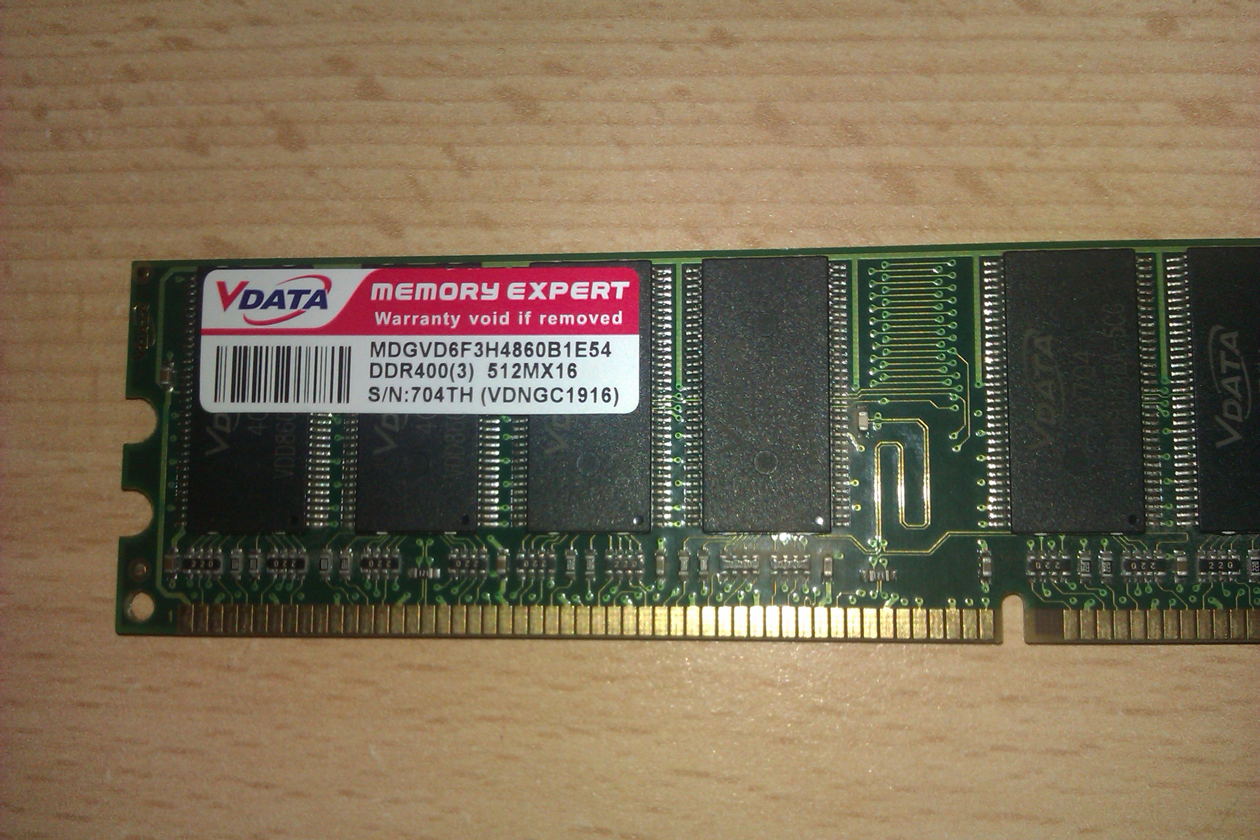 Identyfikacja i specyfikacja kości RAM Vdata - typ, prędkość ...
