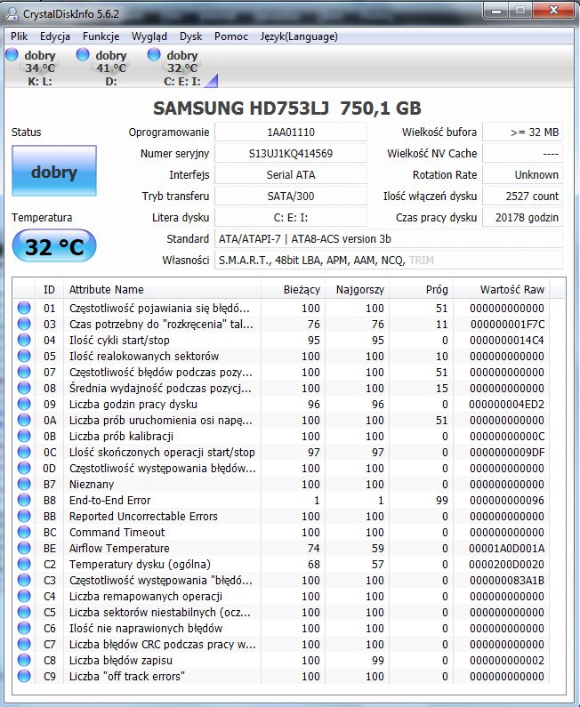 Samsung HD753LJ - Komunikat systemu WIN7 zatrzymywanie systemu