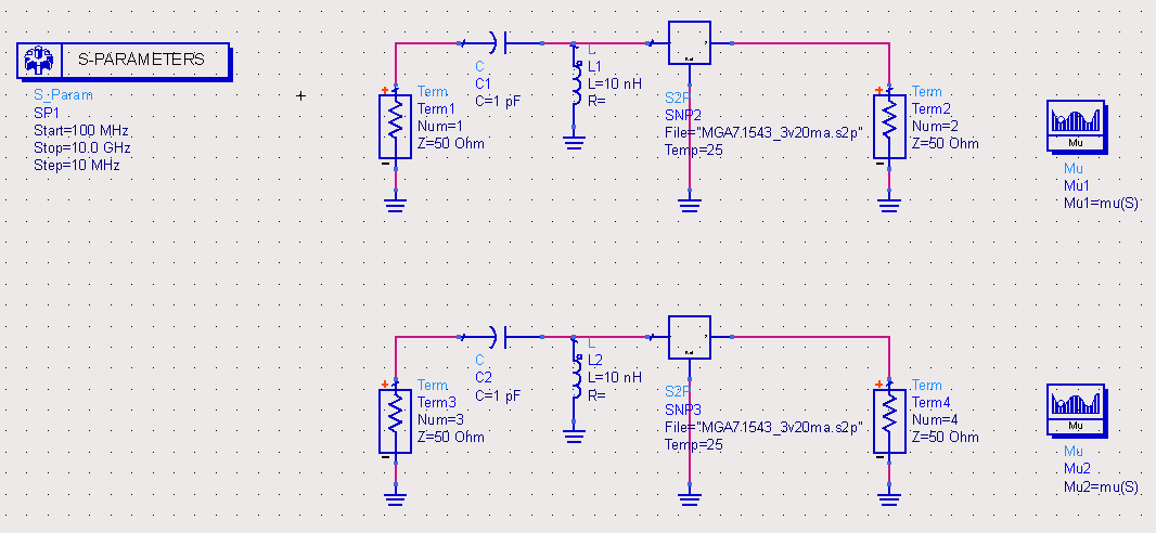 Agilent ADS problem: mu() factor for stability | Forum for Electronics