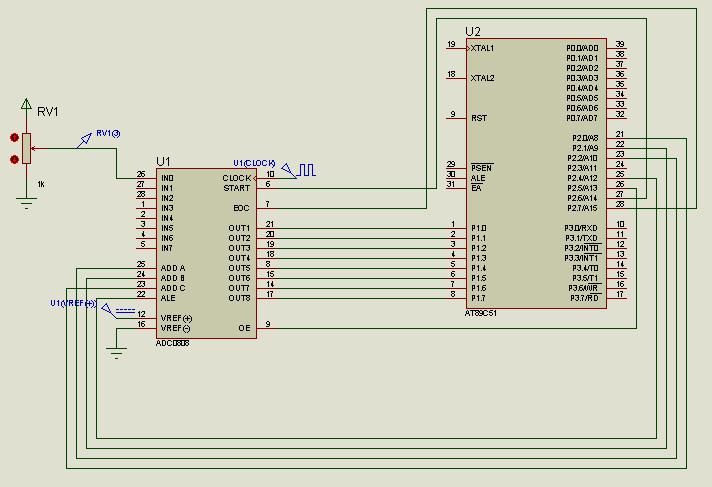 Problem interfacing adc0808 with 8051 in Proteus 7.1 | Forum for ...