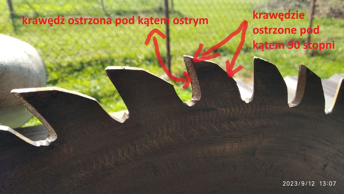 [Rozwiązano] Ostrzenie i rozprowadzanie zębów tarczy 60 cm do cięcia ...