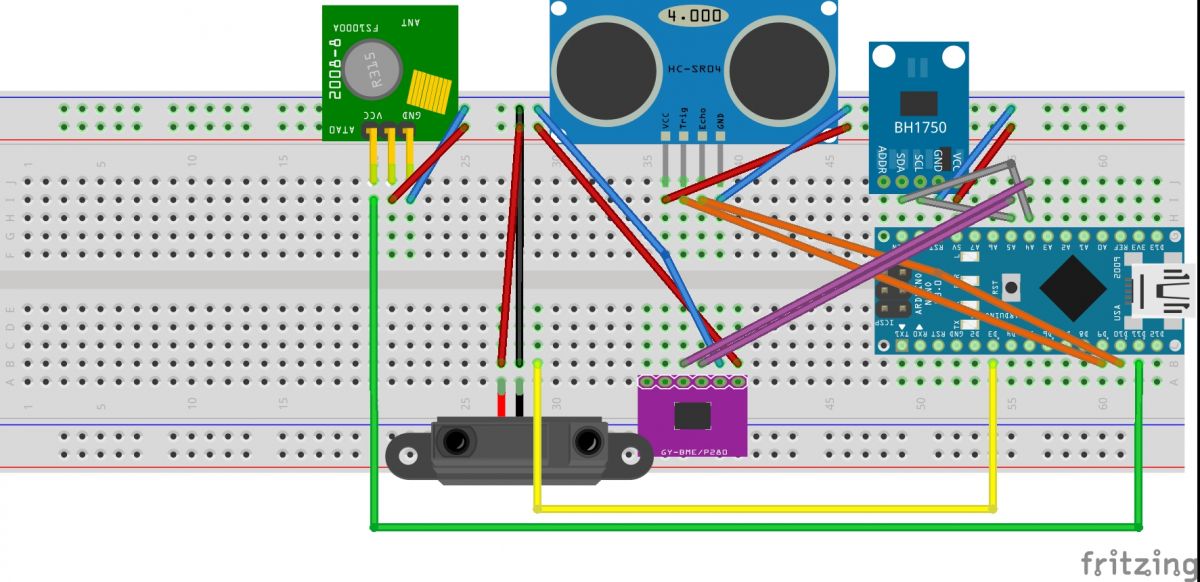 [Rozwiązano] Przesyłanie pomiarów odległości z czujników Arduino Nano ...