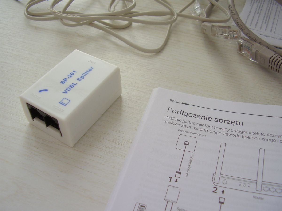 Jak podłączyć router TP-Link z VDSL Splitterem? - elektroda.pl