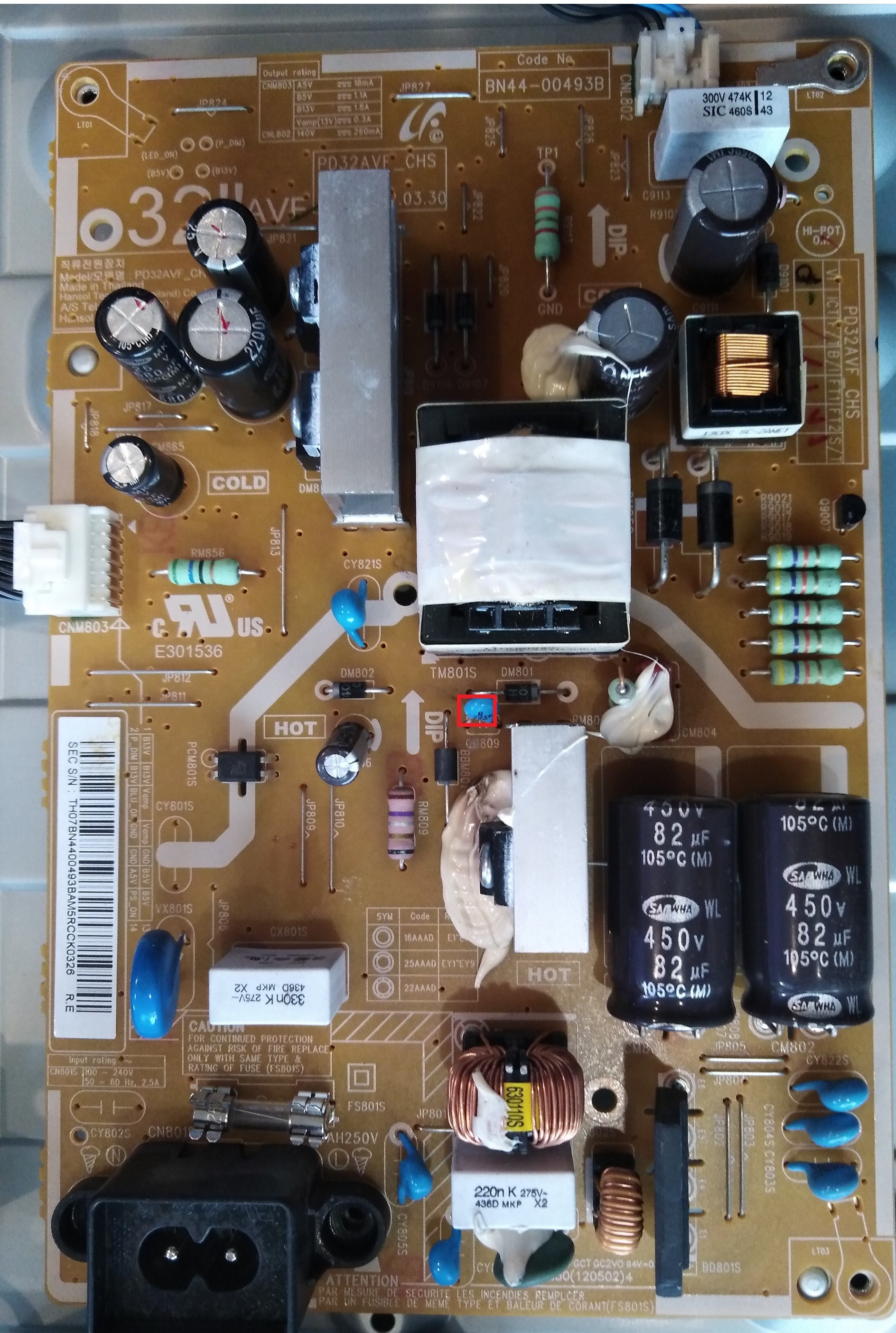 [Rozwiązano] Samsung UE32EH5020W - identyfikacja kondensatora w ...