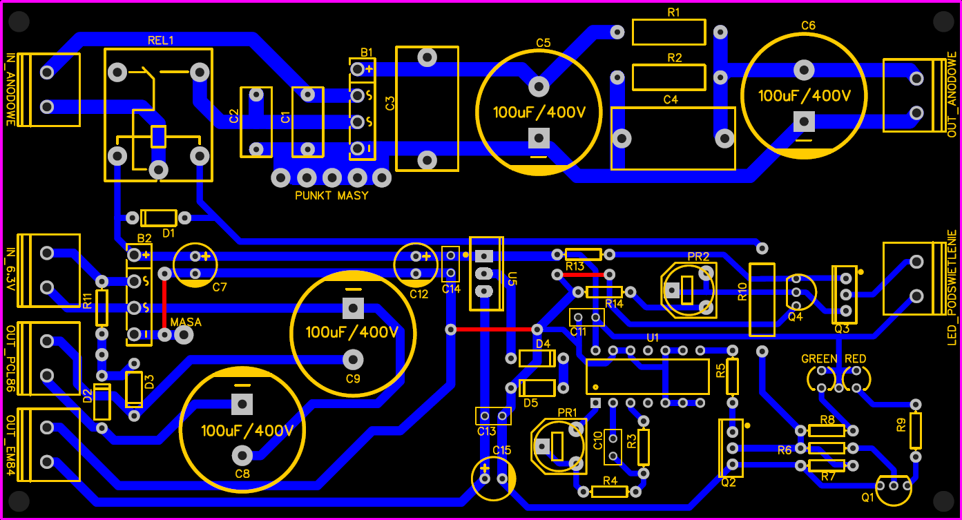 Wzmacniacz Lampowy ECL86 i EM84 - PCB - 3 - elektroda.pl