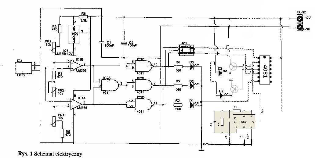 Jak poprawnie połączyć regulator temp. AVT z układem CD4081BE?
