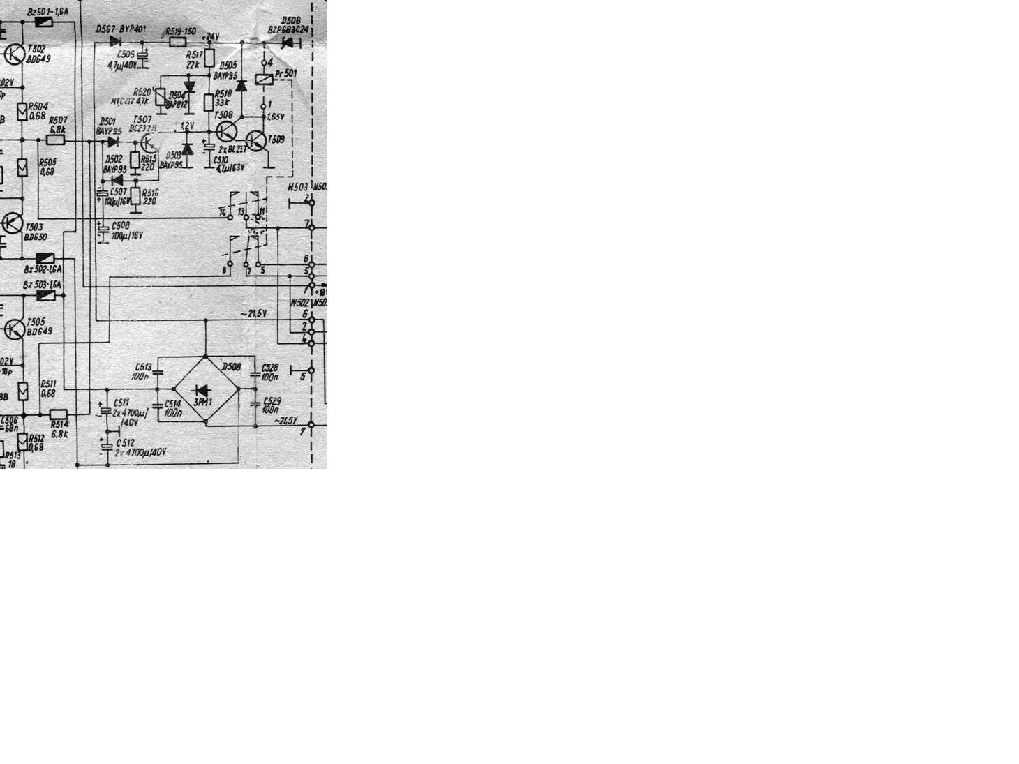 Radmor 5412FM Zabezpieczenie zał. głośników, składowa stała.