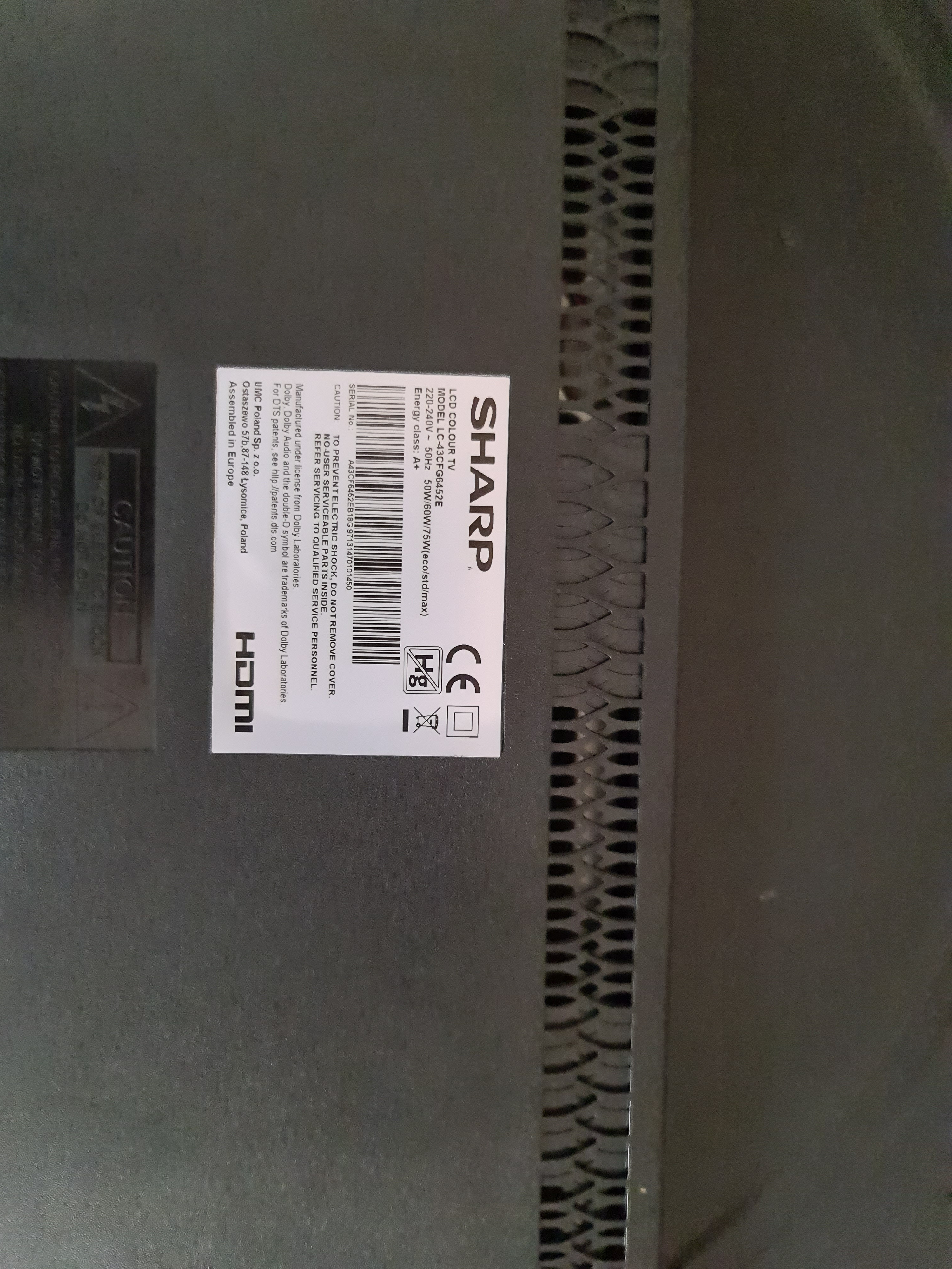 SHARP LC-43CFE6352E LED Blinking; Seeking Firmware for TV's Browser and ...
