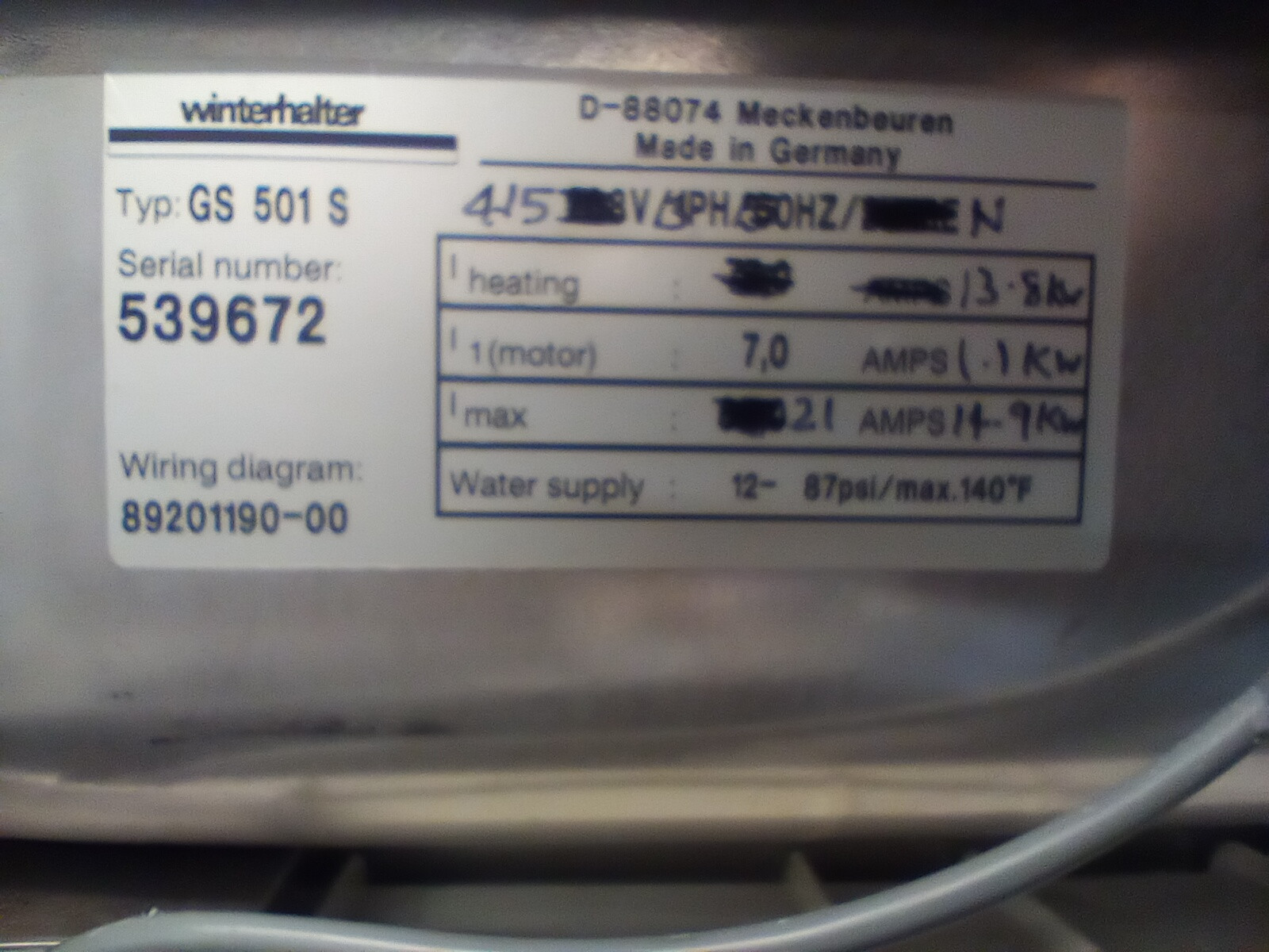 [Rozwiązano] Winterhalter GS 501 FV - brak napełniania wodą, wymiana ...