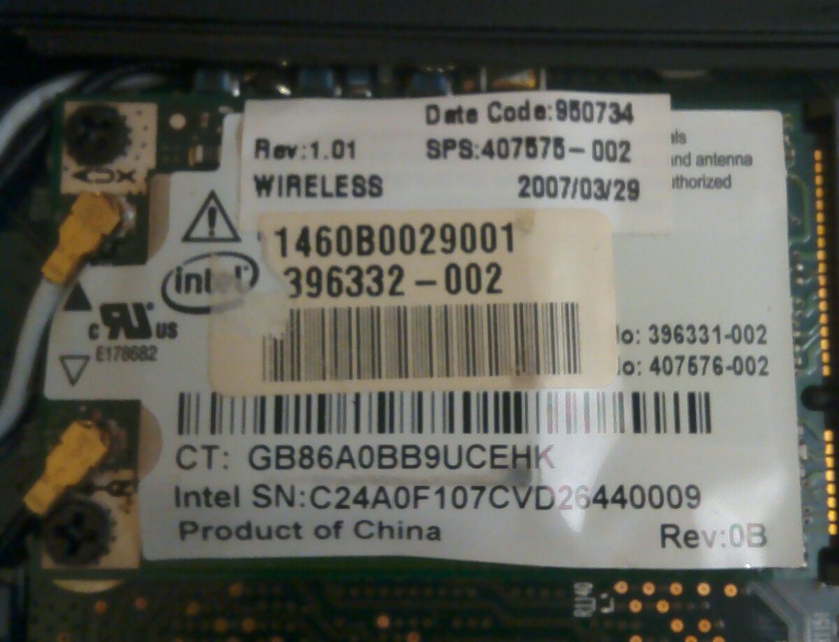 Compaq nc6320 - Karta Wi-Fi Intel 3945 ABG widoczna, ale brak łączności ...