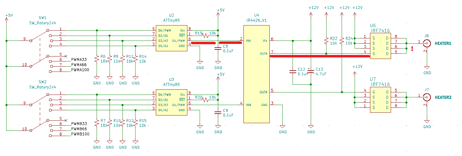 Brak sygnału PWM na wyjściu tranzystora IRF7416 sterowanego przez ...