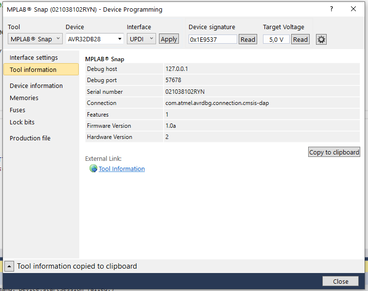 [Rozwiązano] MPLAB SNAP PCB V2 - problemy z działaniem pod Microchip Studio 7