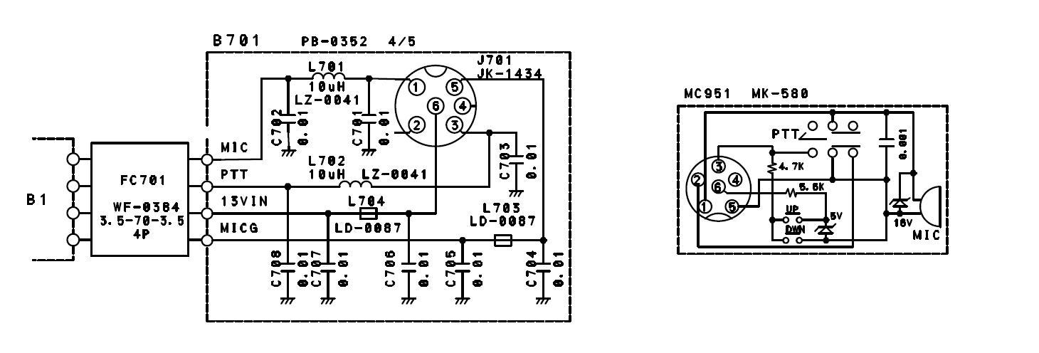 Zdjęcie wnętrza mikrofonu President Jackson II - płytka przełączania ...