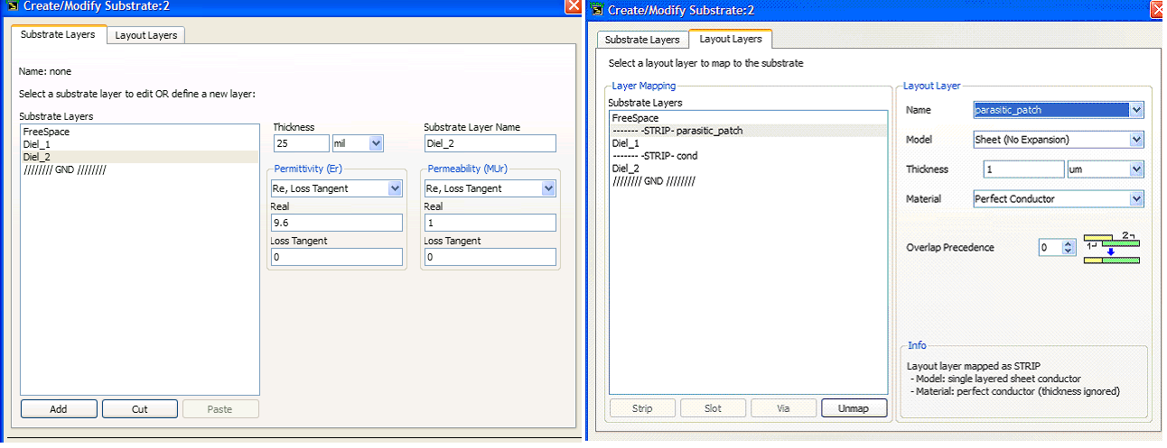 How to define substrate layers of stacked patch in ADS momentum ...